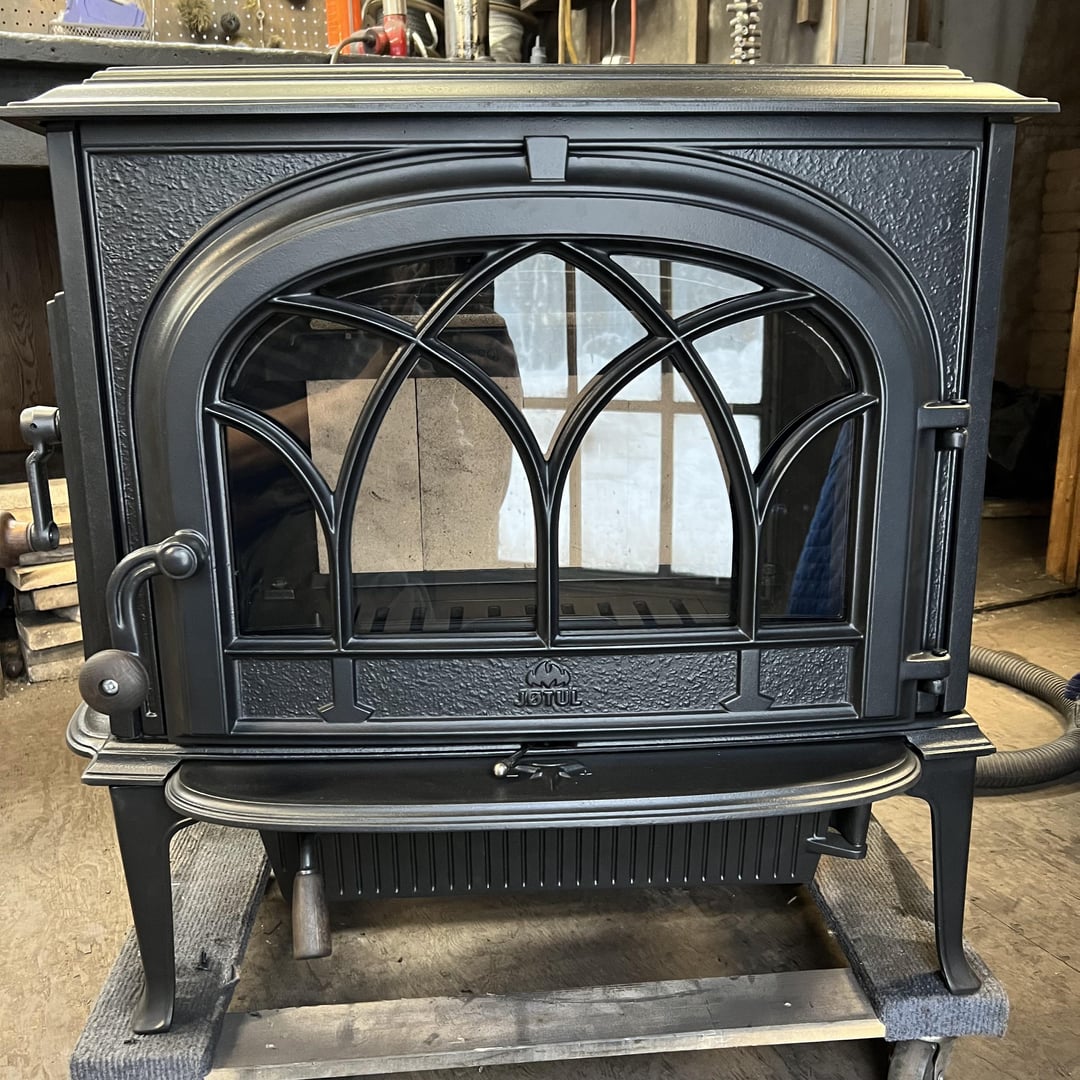Fresh out of the restoration shop before and after Jotul F500 Oslo wood ...